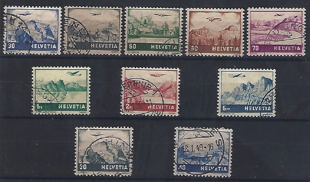 Flugpost / Poste aérienne : Paysages 1941 + 1948 | Kaufen auf Ricardo