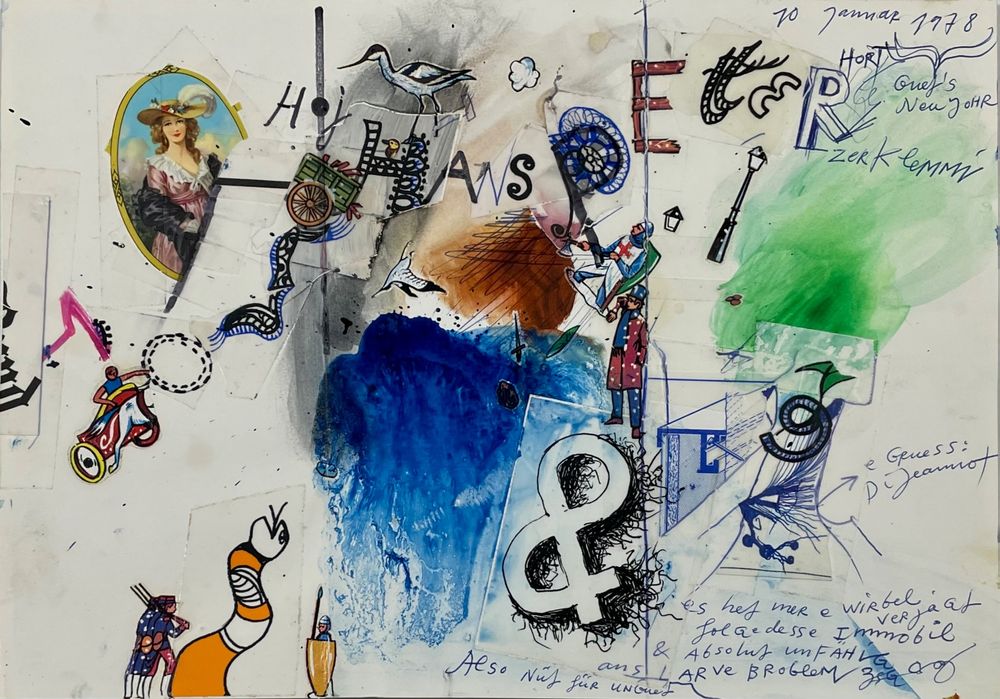Jean Tinguely (1925-1991) Collage Mischtechnik (Gebraucht) in Root für CHF 3000 – mit Lieferung ...