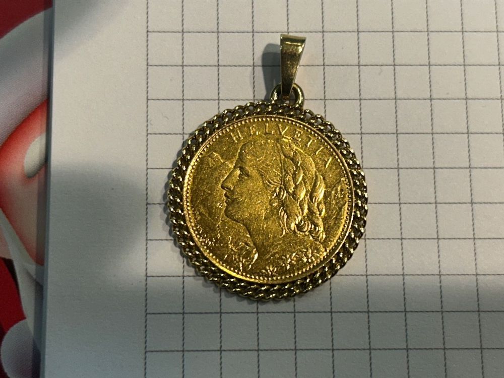 10 er gold Vreneli 1914 mit 18 karat fassung (Gebraucht) in herisau für CHF 299 – mit Lieferung ...