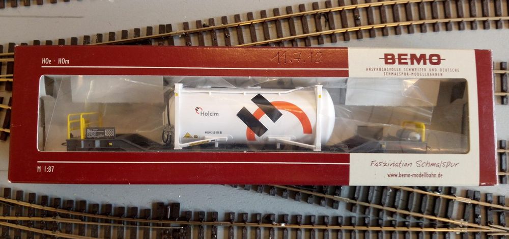 BEMO 2289 137 RhB Sb-v 7717 Wechselbehälterwagen "Holcim" | Kaufen auf ...