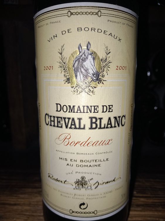 Domaine de Cheval blanc bordeaux 2001 | Kaufen auf Ricardo
