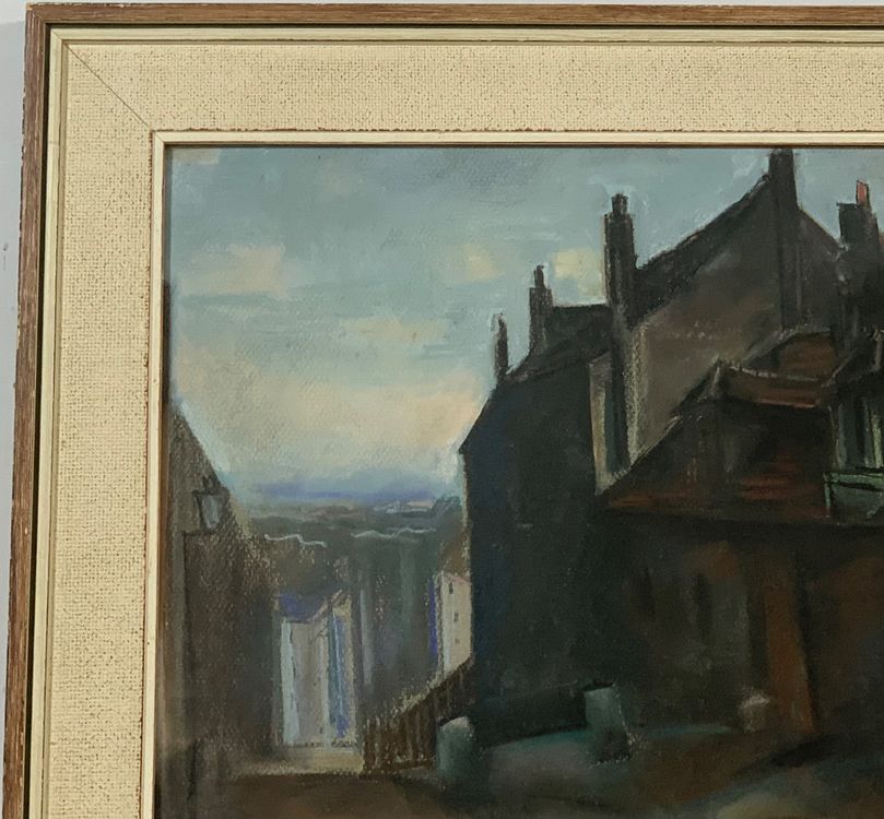 Octave Matthey (1888-1969) Pastell Strassenszene Paris | Kaufen auf Ricardo