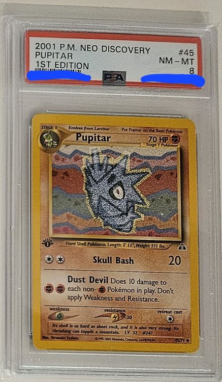 Pupitar (NDI 45) Neo Discovery POKEMON CARD PSA 8 Pokemon (D'occasion ...