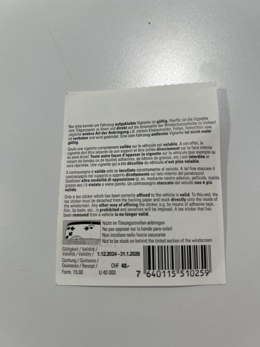 Autobahnvignette 2025 neu und unbenutzt (Neu und originalverpackt) in Witterswil für CHF 20 ...