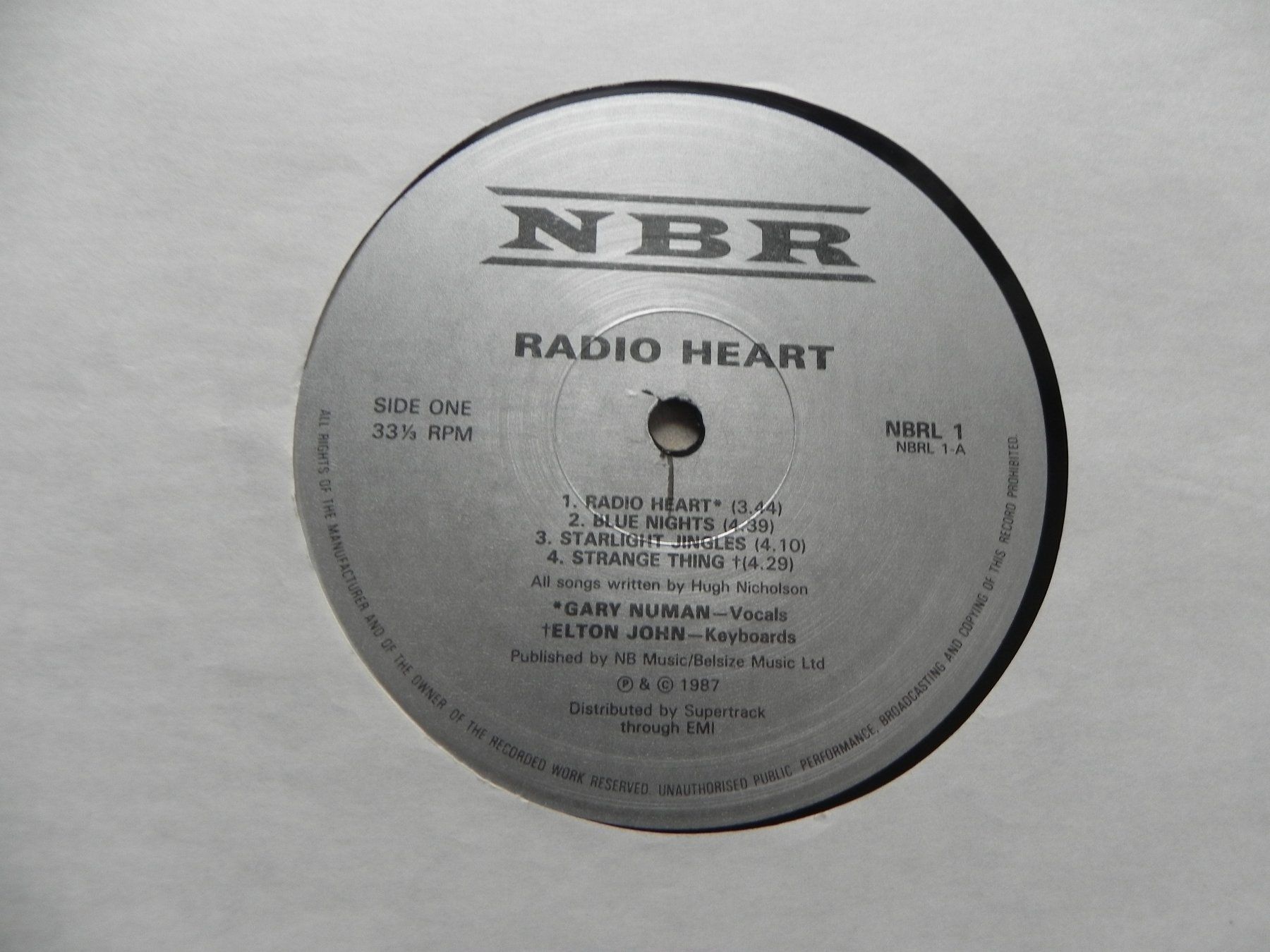 LP brit. Synth Pop Gary Numan & Elton John Radio Heart 1987 (Gebraucht ...