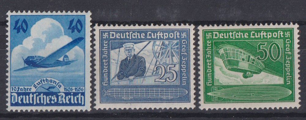 Deutsches Reich: 3 Werte Flugpost * (Neu (gemäss Beschreibung)) in Eschlikon für CHF 7 – mit ...