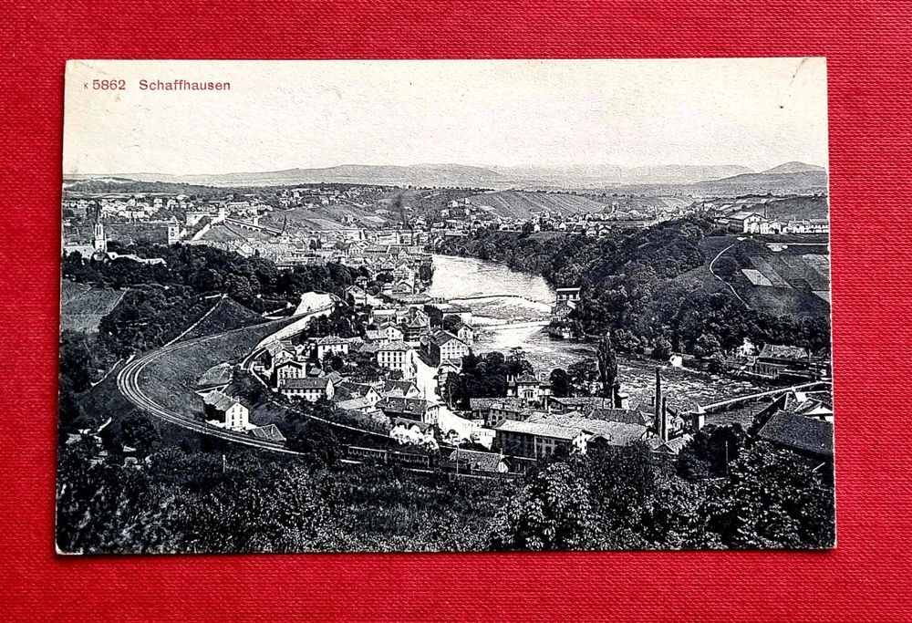 Schaffhausen - Stadtansicht - Fabrik mit Hochkamin - 1912 (Gebraucht) in Rothrist für CHF 6.5 ...