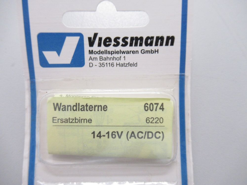 Viessmann 6074 H0 Wandlaterne, LED warmweiß | Kaufen auf Ricardo