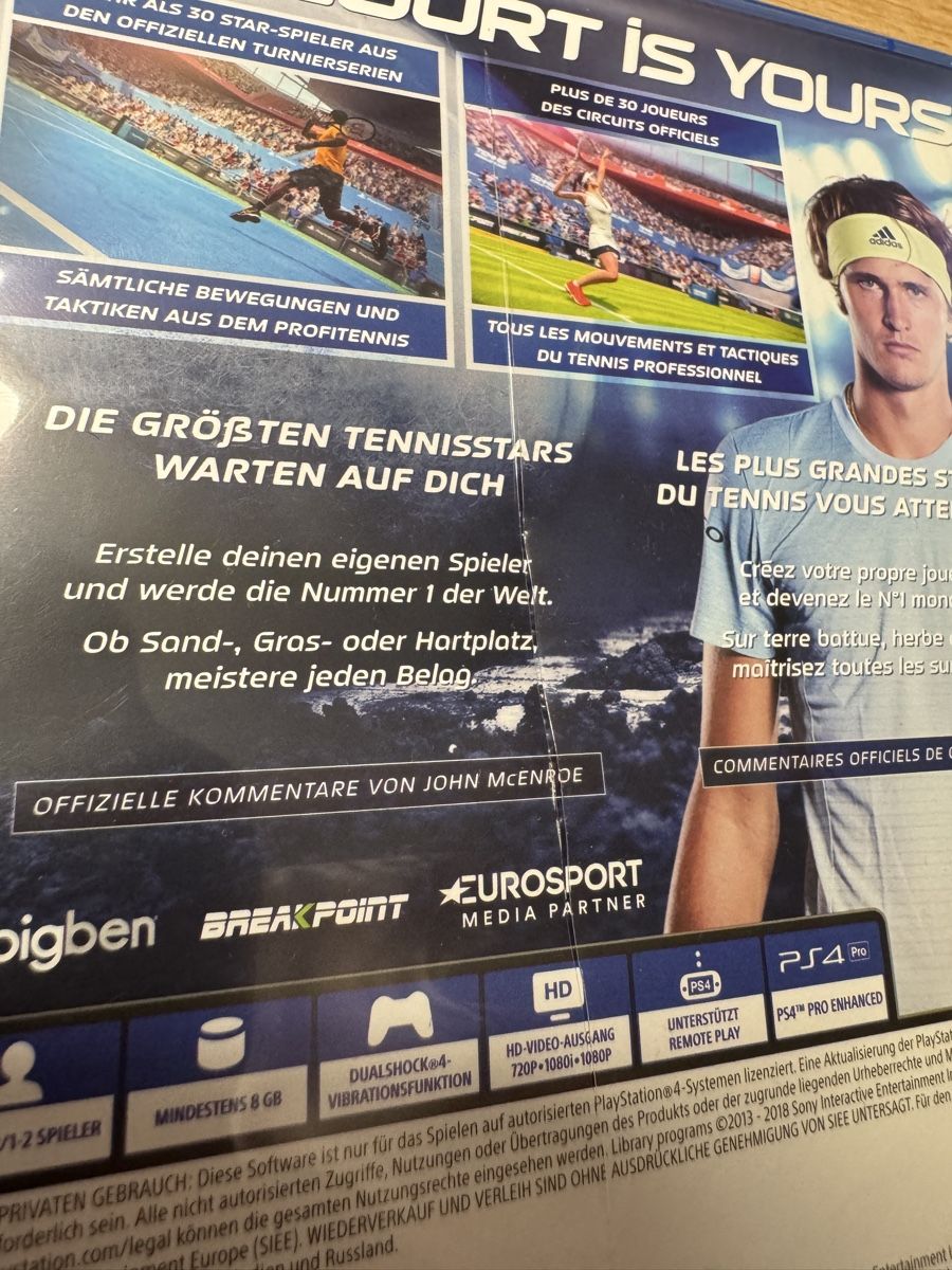 Tennis World Tour - PS4 - Game! (Gebraucht) in Biberist für CHF 15 ...