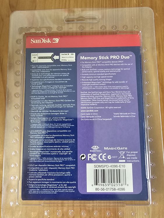 SanDisk Memry Stick Pro Duo 4 GB | Kaufen auf Ricardo