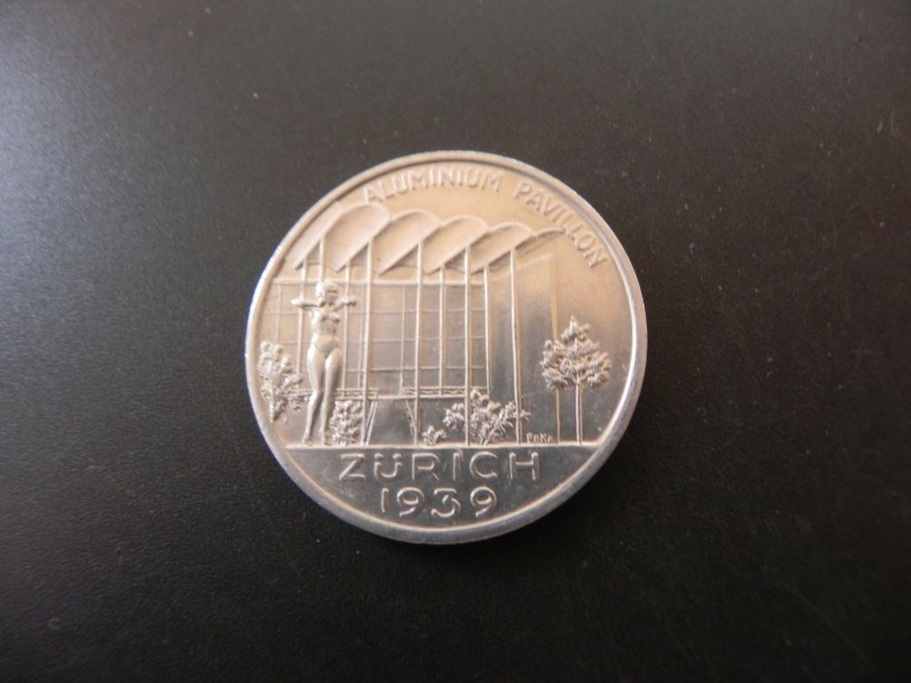 Jeton Schweiz Landi Zürich 1939 Aluminium Pavillon (Gebraucht) in Biel/Bienne für CHF 1.9 – mit ...