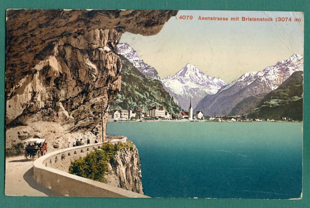 Axenstrasse mit Bristenstock und Flüelen, 1917 (Gebraucht) in Sargans für CHF 1 – mit Lieferung ...