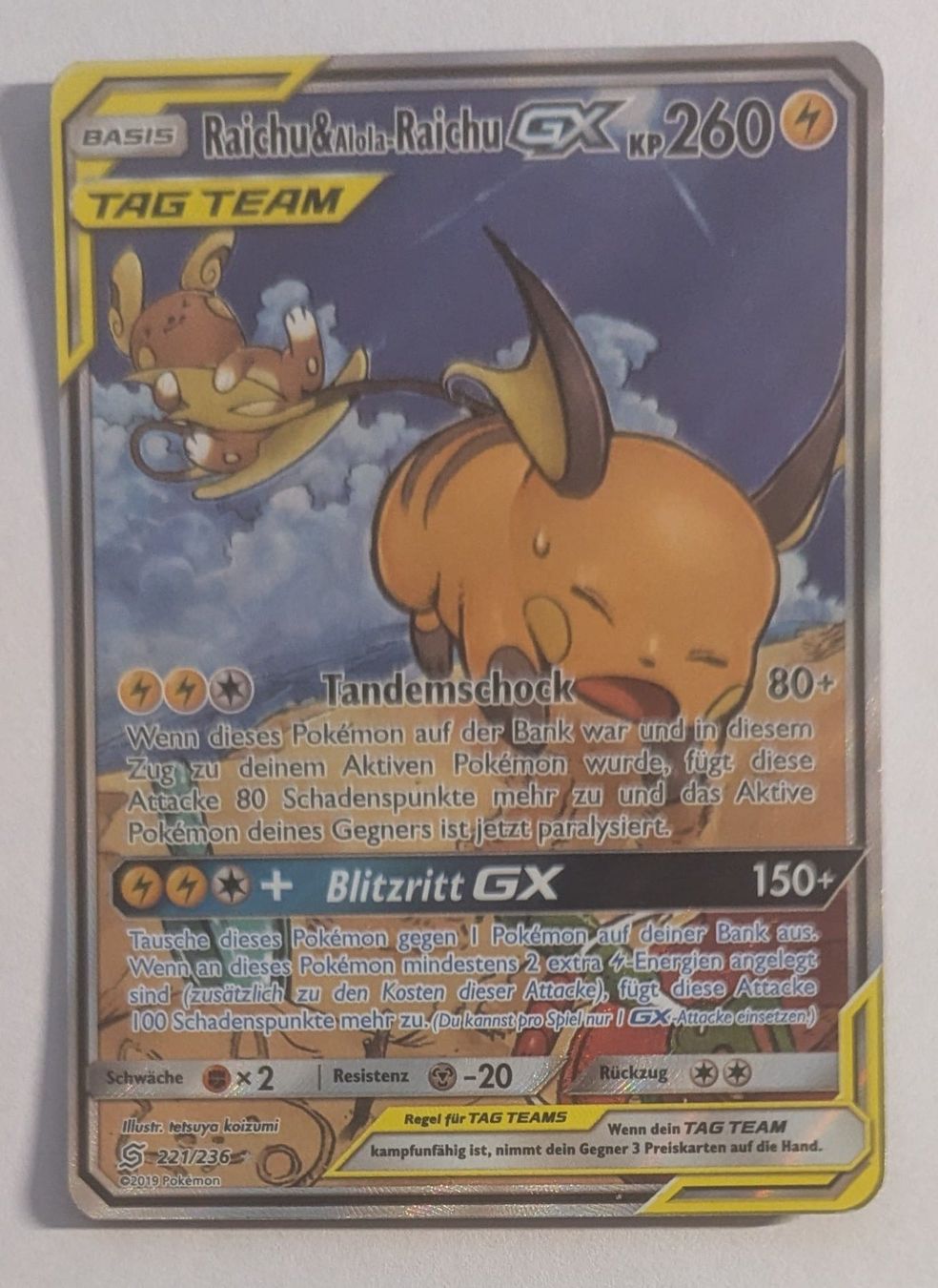 Raichu & Alolan Raichu GX 221/236 DE (Gebraucht) in Zürich für CHF 94 ...