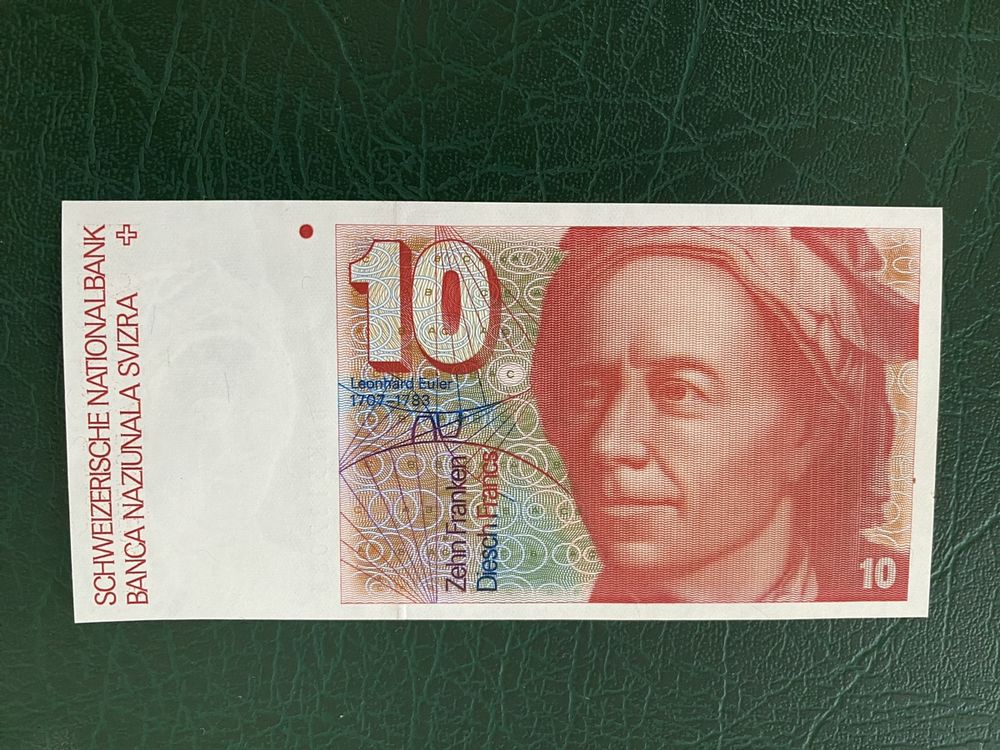 10 Franken Note Leonhard Euler 1986 (Neu (gemäss Beschreibung)) in ...