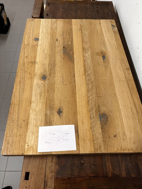 Massivholzplatte verleimt Eiche 4cm | Kaufen auf Ricardo