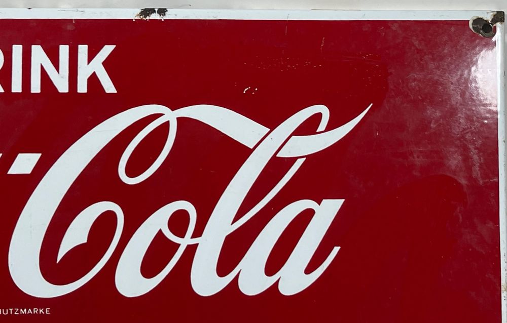 Vintage Grosse Coca-Cola Email Schild (Gebraucht) in Root für CHF 215 ...