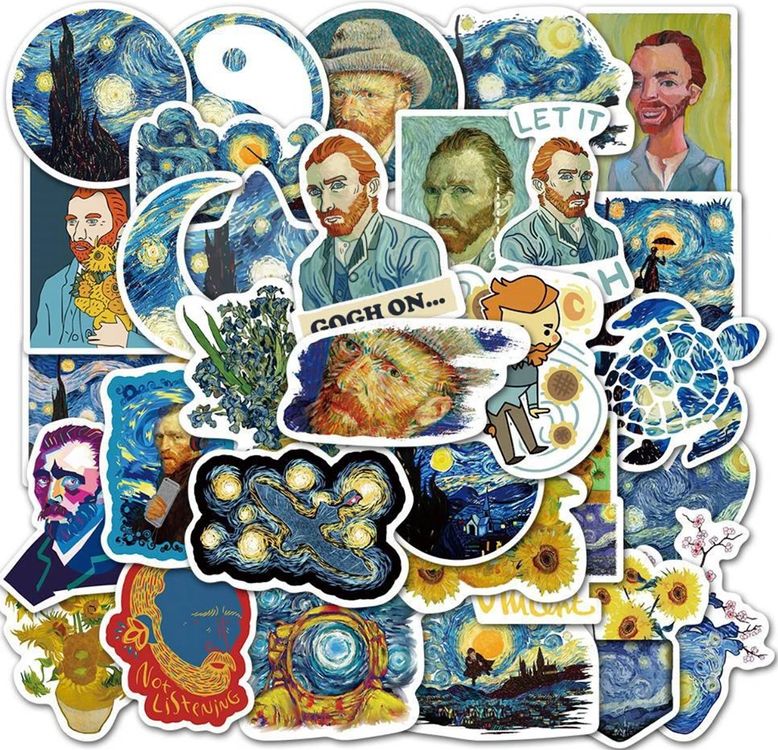 40 Stk. Sticker Aufkleber - Vincent Van Gogh Gemälde | Kaufen auf Ricardo
