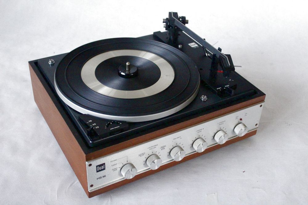 Reibrad-Plattenspieler DUAL HS36 im kompletten Set von 1970 (Gebraucht ...