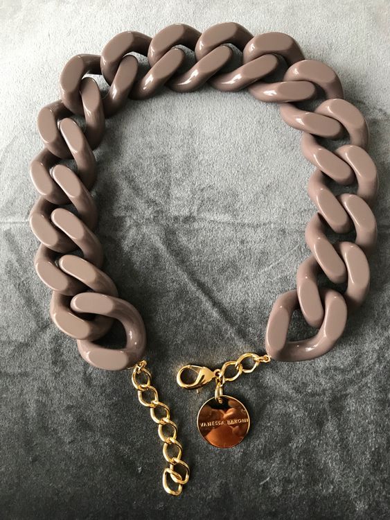 Vanessa Baroni neu / BIG Flat Chain Necklace (Neu (gemäss Beschreibung ...