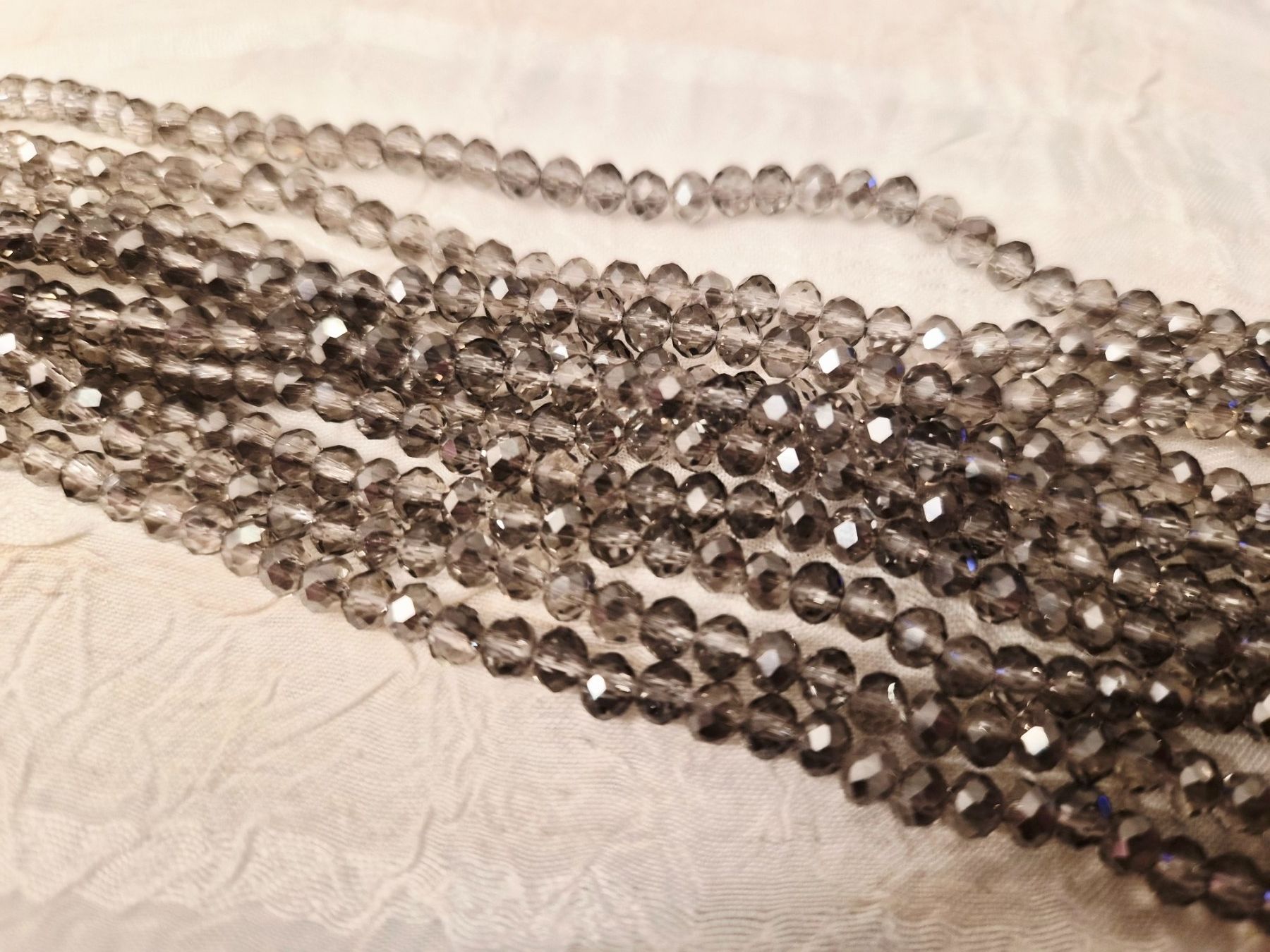 Facettierte glasschliffperlen ca118 stk 3x4mm black diamond (Neu ...