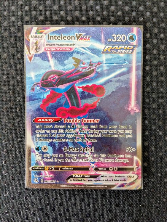 Pokémon Fusion Strike - Inteleon VMax 266/264 ( EN ) | Kaufen auf Ricardo