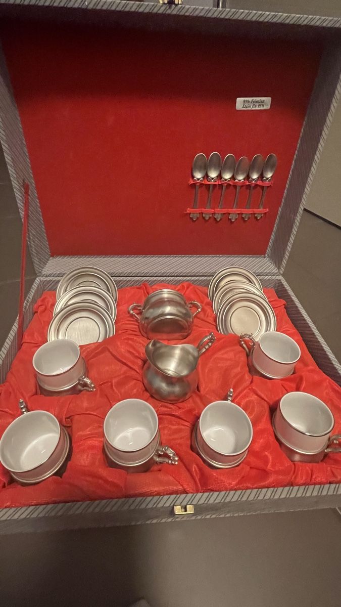 Teeservice, 95% Feinzinn, Logana, Italy, Vintage Komplett! (Gebraucht ...