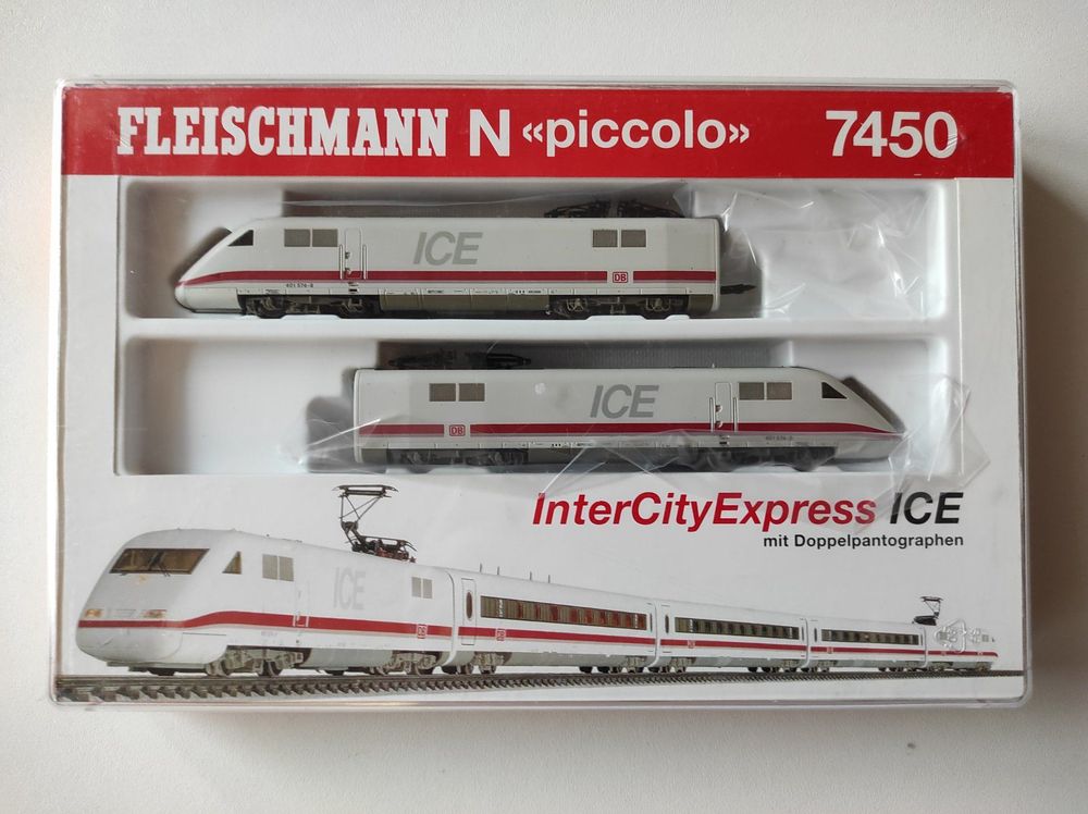 ICE 2 Set mit Doppelpantographen der DB von Fleischmann N (Neu und ...