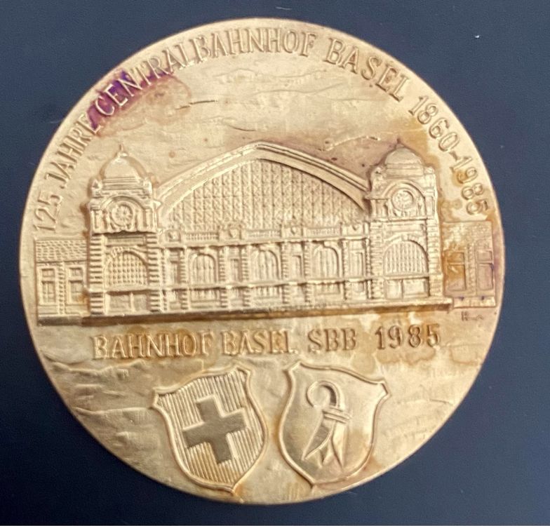 Medaille 125 Jahre Centralbahnhof Basel 1860-1985 (Gebraucht) in Basel ...