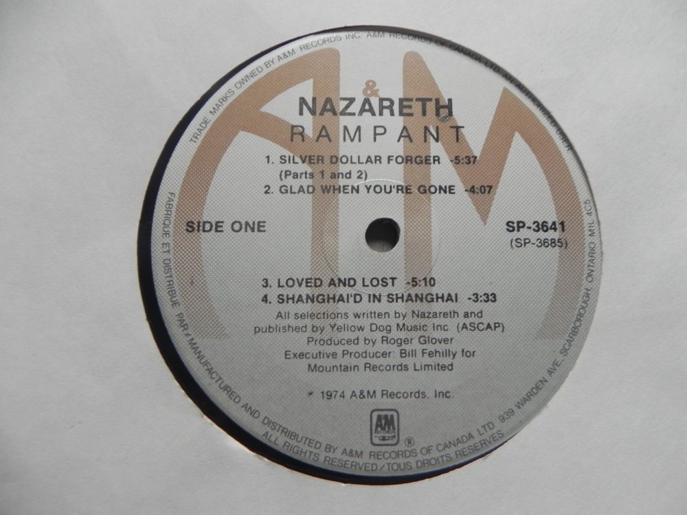 LP Engl. Hardrock Band Nazareth 1974 ? Rampant | Kaufen auf Ricardo