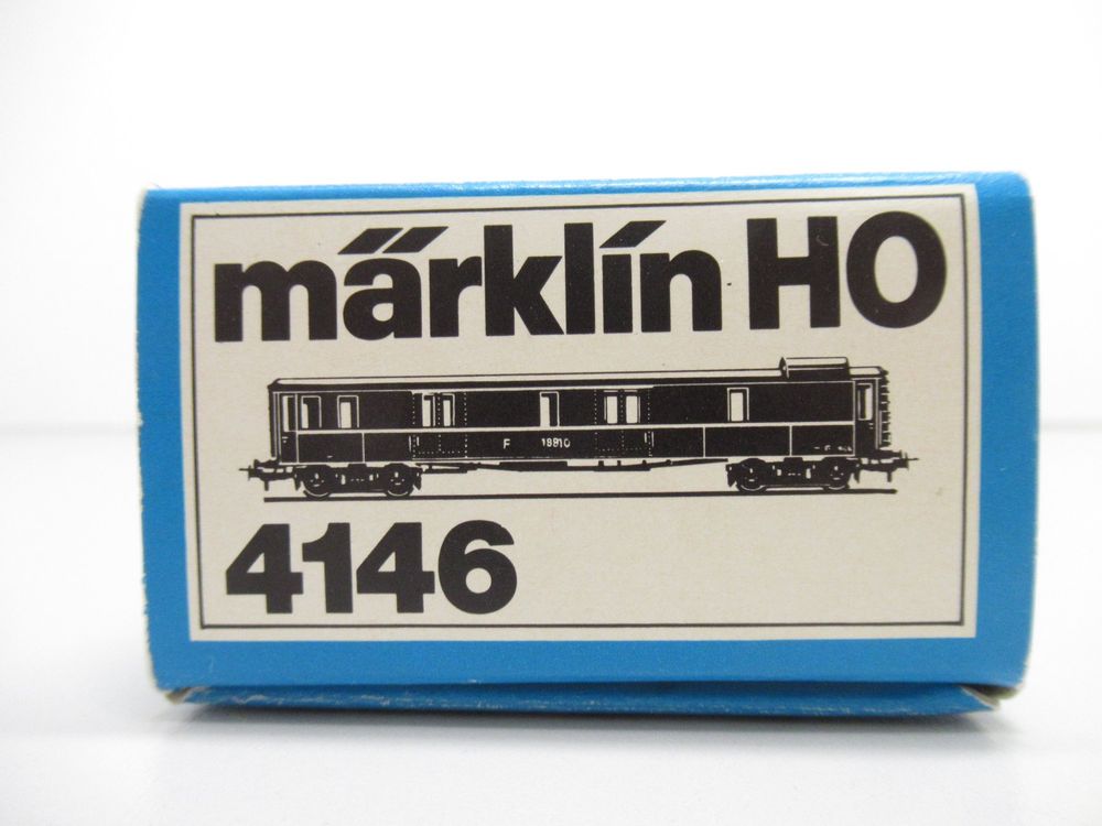 Märklin 4146 Packwagen mit Schienenreiniger/Schleifer AC H0 (Gebraucht ...