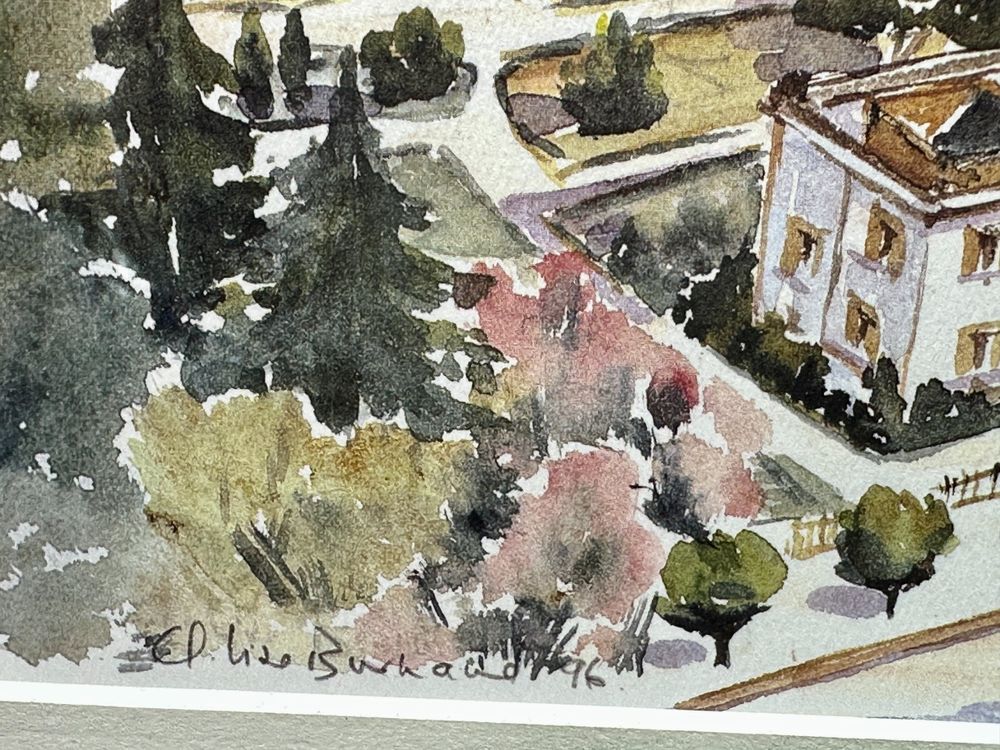 ELISE BURNAND 1996 Aquarelle sur carton Lausanne La Source (Gebraucht) in Morges für CHF 220 ...