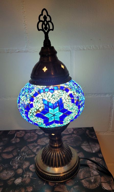 Tischlampe Orientalisch Mosaik blau | Kaufen auf Ricardo