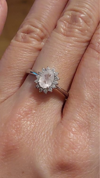 💗 Ring mit Morganit & Zirkonia – verstellbar & edel (Neu (gemäss ...