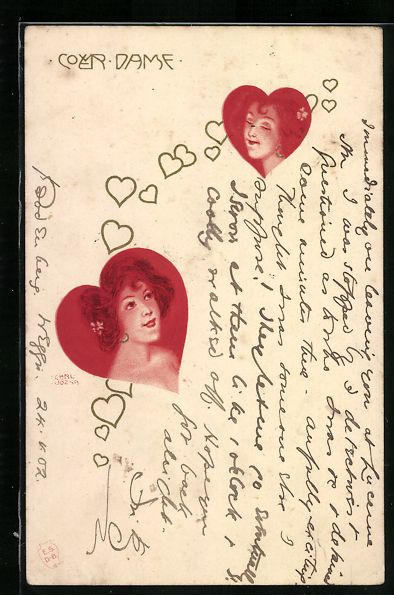 sign. Carl Jozsa: Herz Dame mit goldenem (Gebraucht) in Berlin für CHF ...