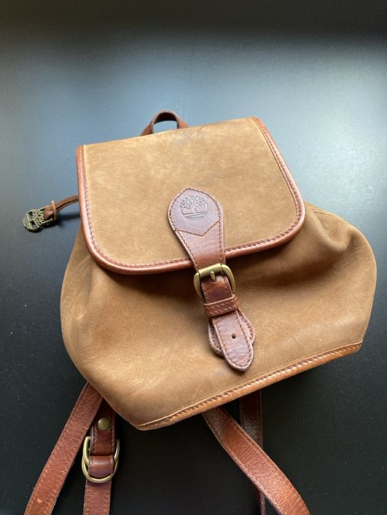 Vintage Timberland Mini Lederrucksack, braun | Kaufen auf Ricardo