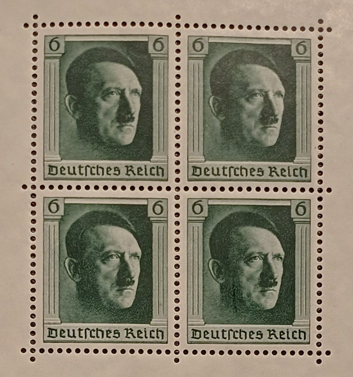 Deutsches Reich ADOLF HITLER (Block 7) 1937 mit Mängel (Defekt) in ...
