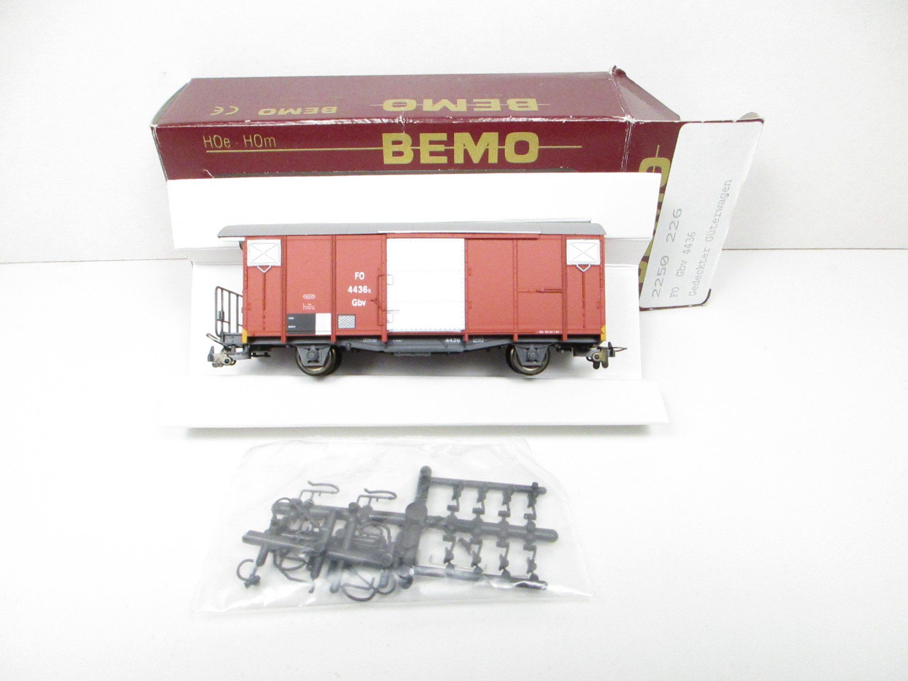Bemo H0m 2250 226 FO Gedeckter Güterwagen Gbv 4436s (Neu (gemäss ...