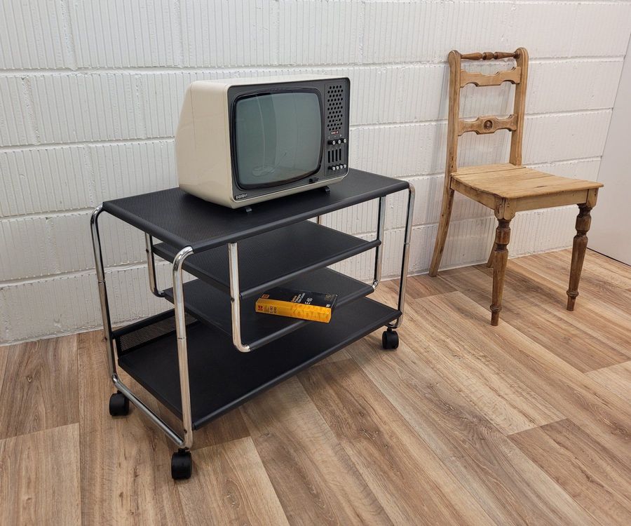 TV- Möbel Servierwagen Design 1980er Jahre Locheisen rollbar | Kaufen ...