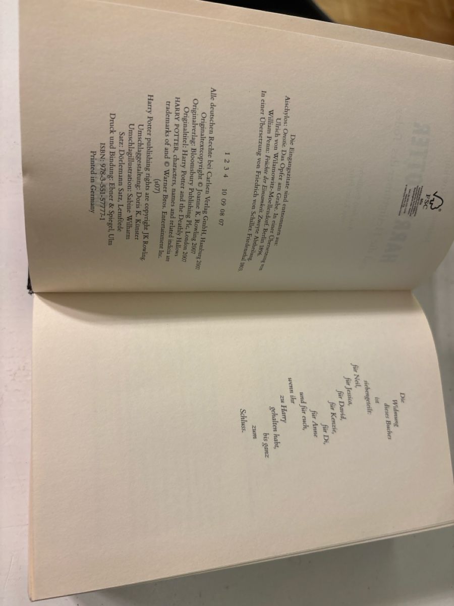 Harry Potter und die Heiligtümer des Todes - Top Zustand! (Gebraucht ...