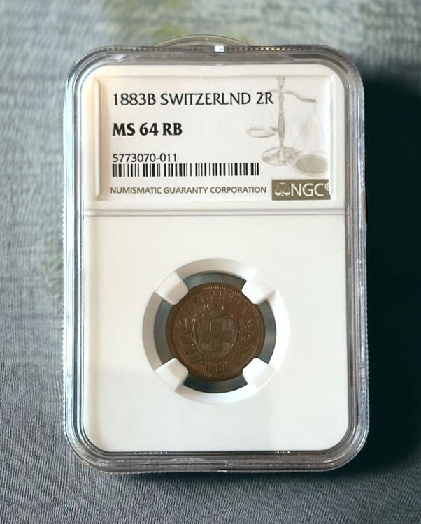 Schweiz 2 Rappen Jahrgang 1883 MS 64 (Gebraucht) in Winterthur für CHF 35 – mit Lieferung auf ...