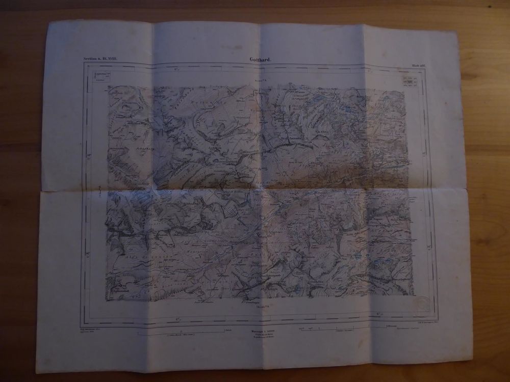 Alte Karte GOTTHARD 1872/1908 (Gebraucht) in Bellach für CHF 4 – mit Lieferung auf Ricardo kaufen