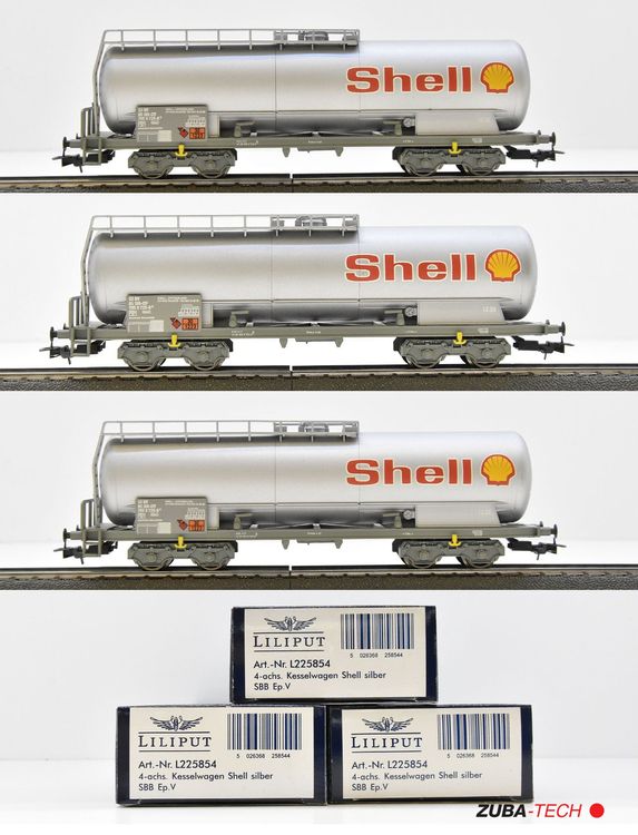 3x Liliput Shell Kesselwagen der SBB H0 GS mit OVP (Gebraucht) in St. Gallen für CHF 75 – mit ...