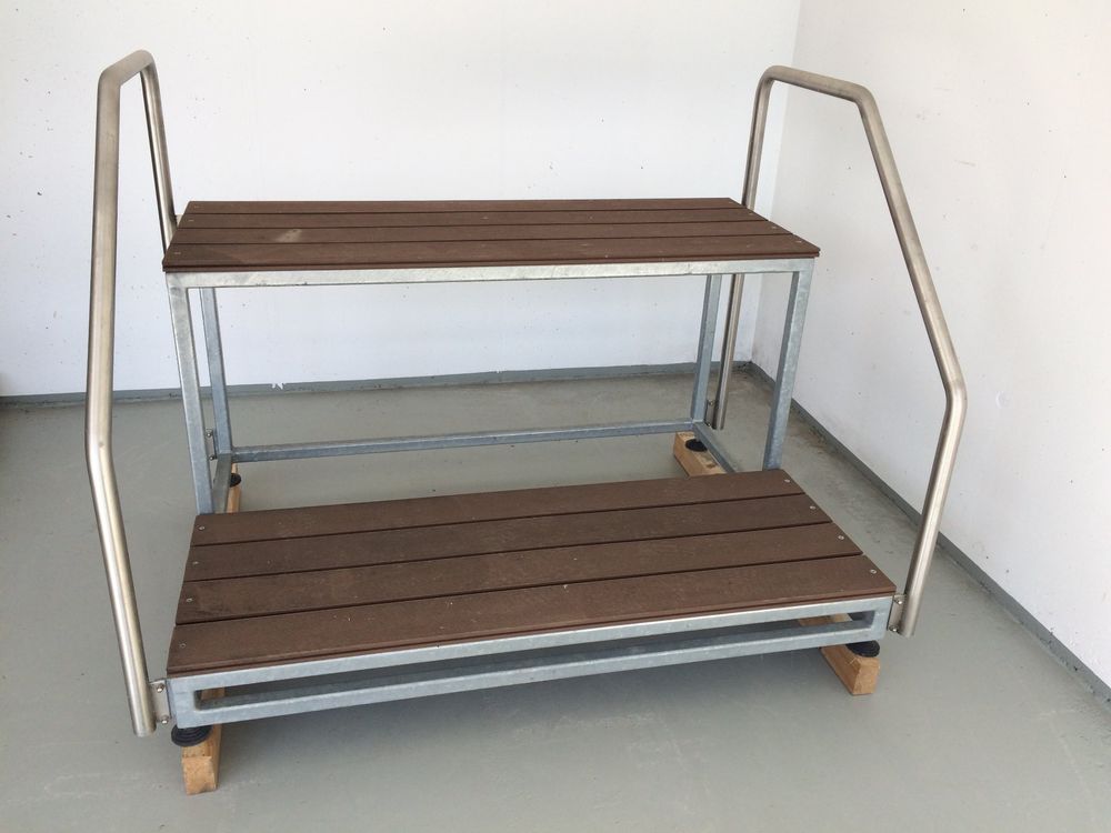 Pooltreppe Stahl mit Handlauf Chromstahl. | Kaufen auf Ricardo