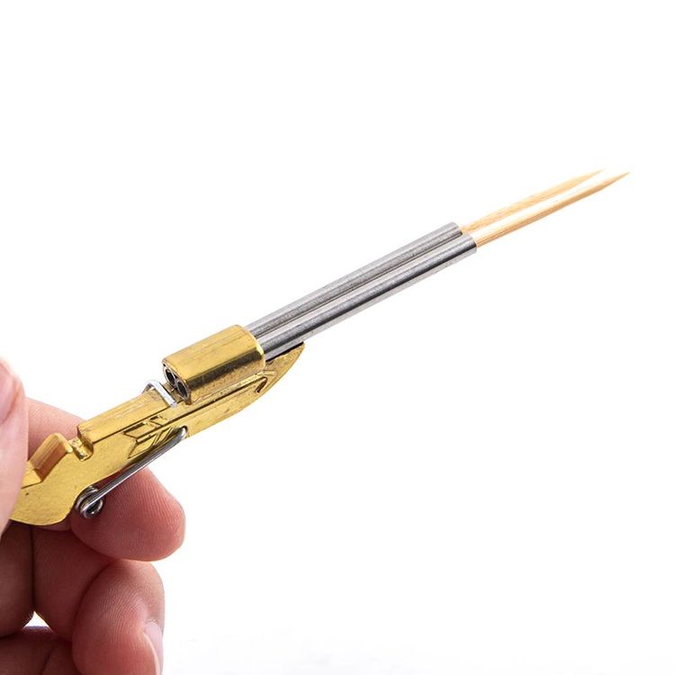 Cooles Mini Zahnstocher Gewehr aus Metall in Gold (Neu (gemäss ...