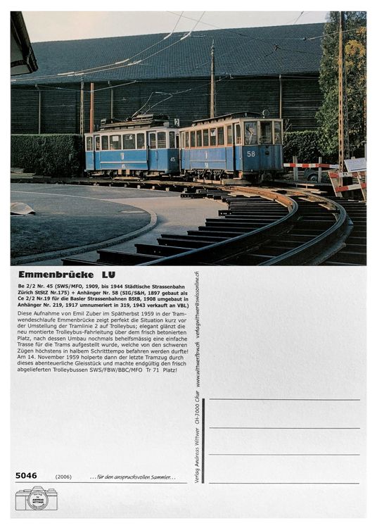 Emmenbrücke Central Luzern Trambahn VBL Tram Be 2/2 + B2 (Neu (gemäss Beschreibung)) in Bern für ...