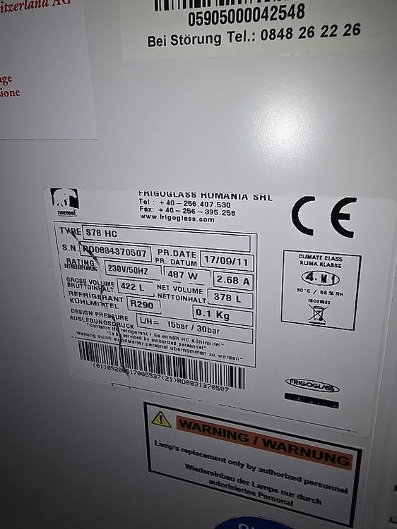 frigo vitrine Coca-Cola professionnel Frigoglass S78 HC. (Gebraucht) in ...