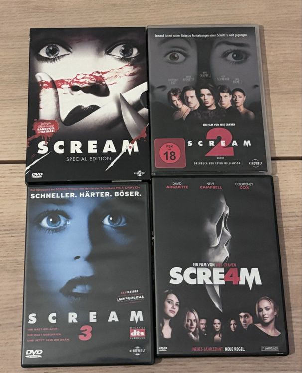 Scream 1-4 DVD (Gebraucht) in Schänis für CHF 4 – mit Lieferung auf ...