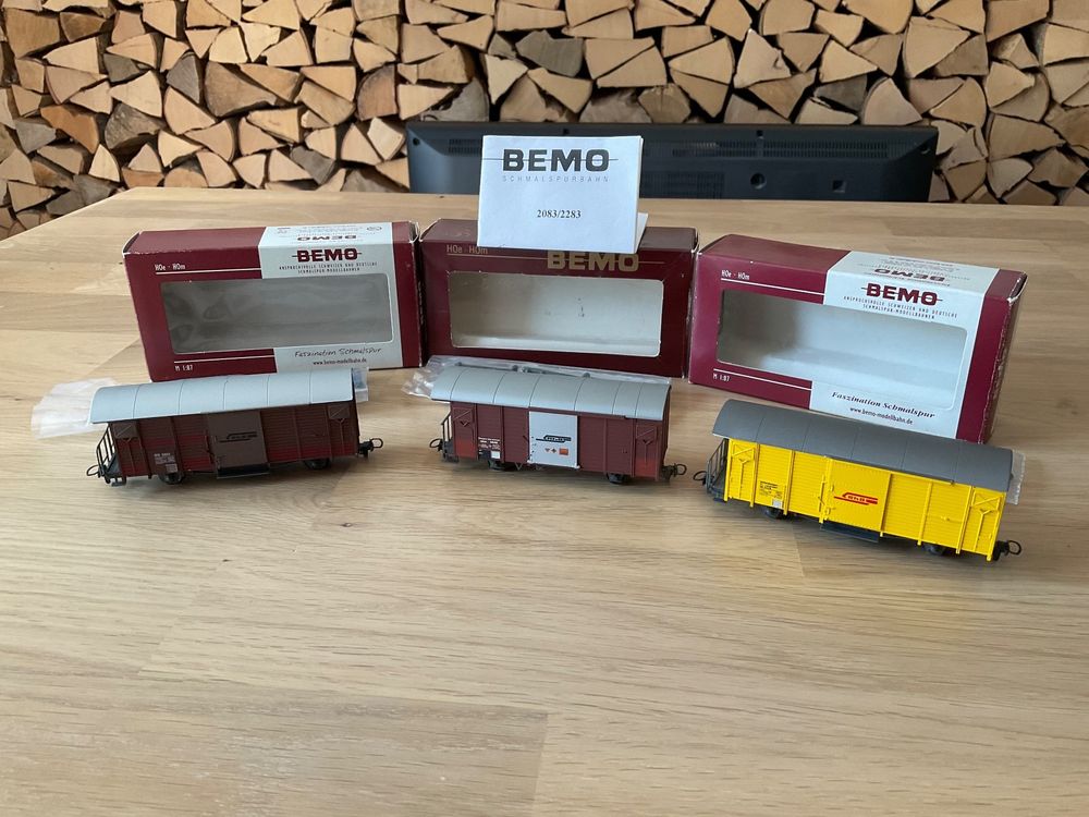 3 wagons marchandises Bemo HOm RhB | Kaufen auf Ricardo