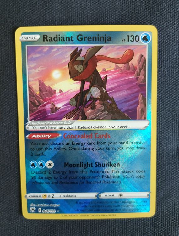 Pokemon card Radiant Greninja Astral Radiance English En (Gebraucht) in ...