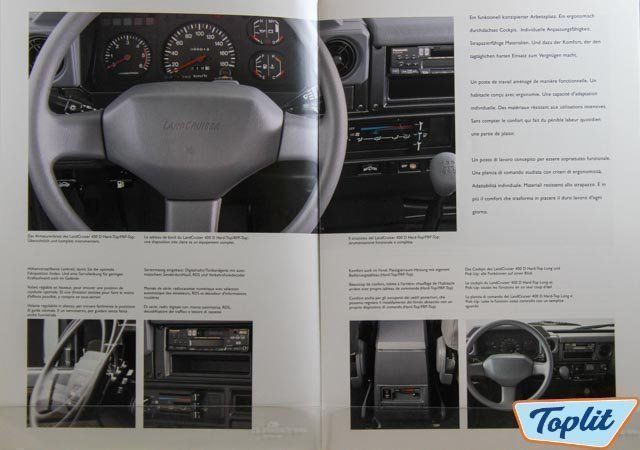 ORIGINAL PROSPEKT TOYOTA LAND CRUISER 400D/450TD - J7 1997 | Acheter ...